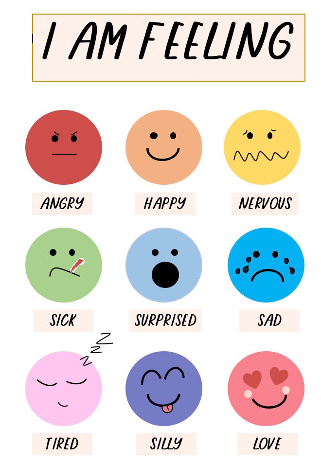 Emotion Poster and Cards to Print, Display, Use in a Classroom - Etsy