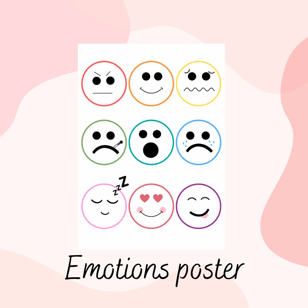 Emotions Poster - Etsy