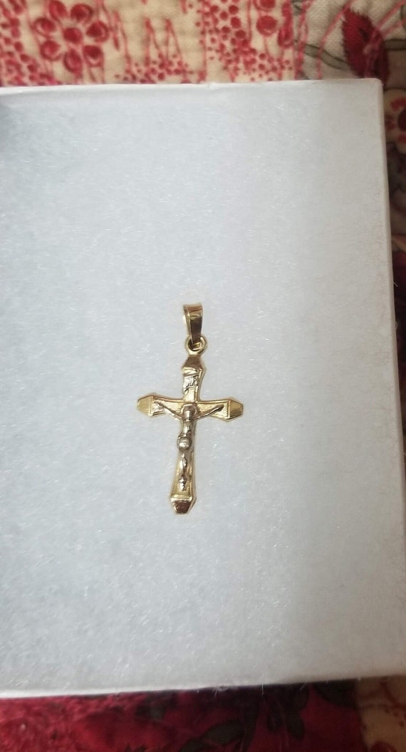 14k Yellow Gold Cross - Gem