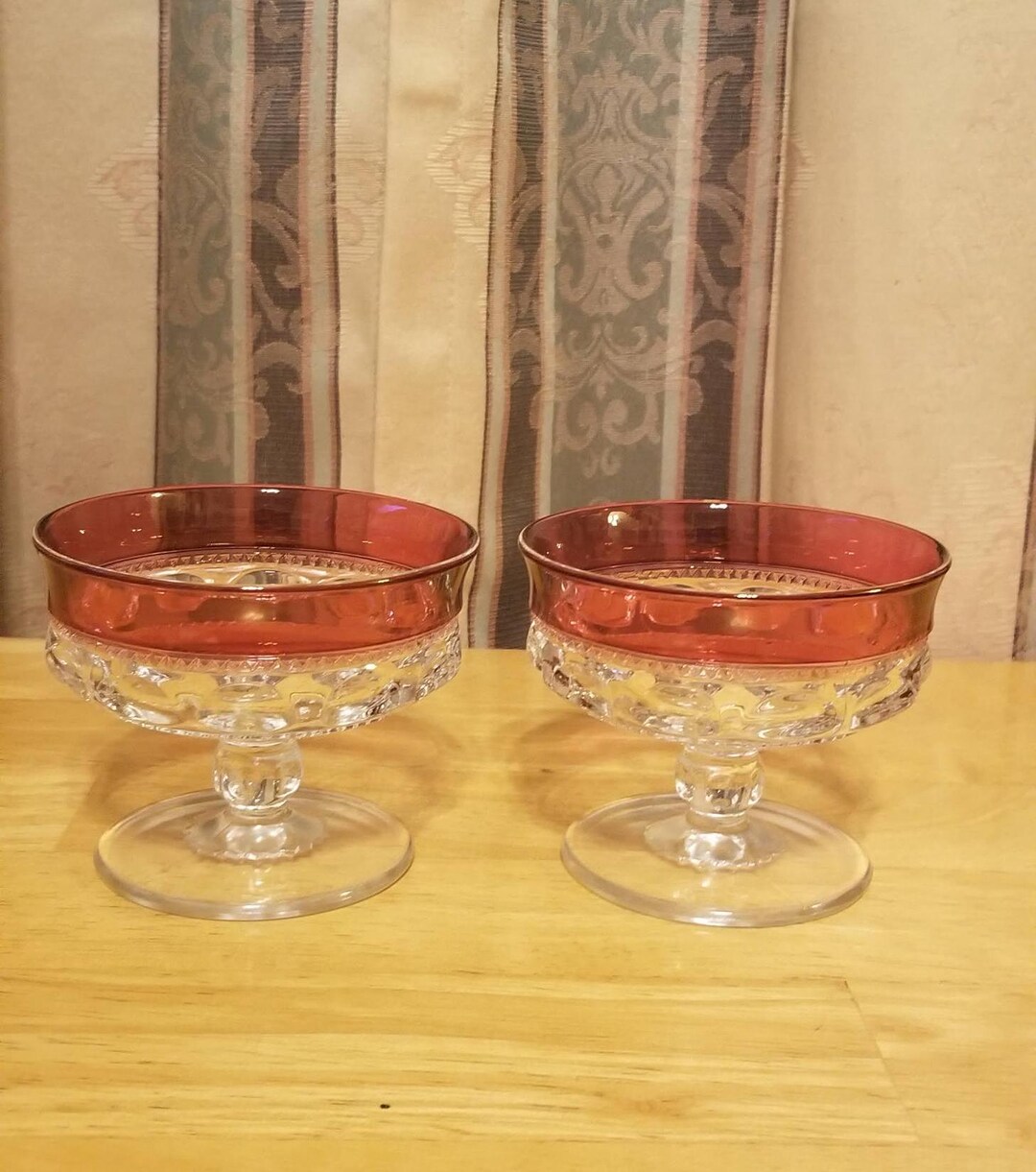 Kings Crown Ruby Flash Champagne/sherbet Glass - Etsy