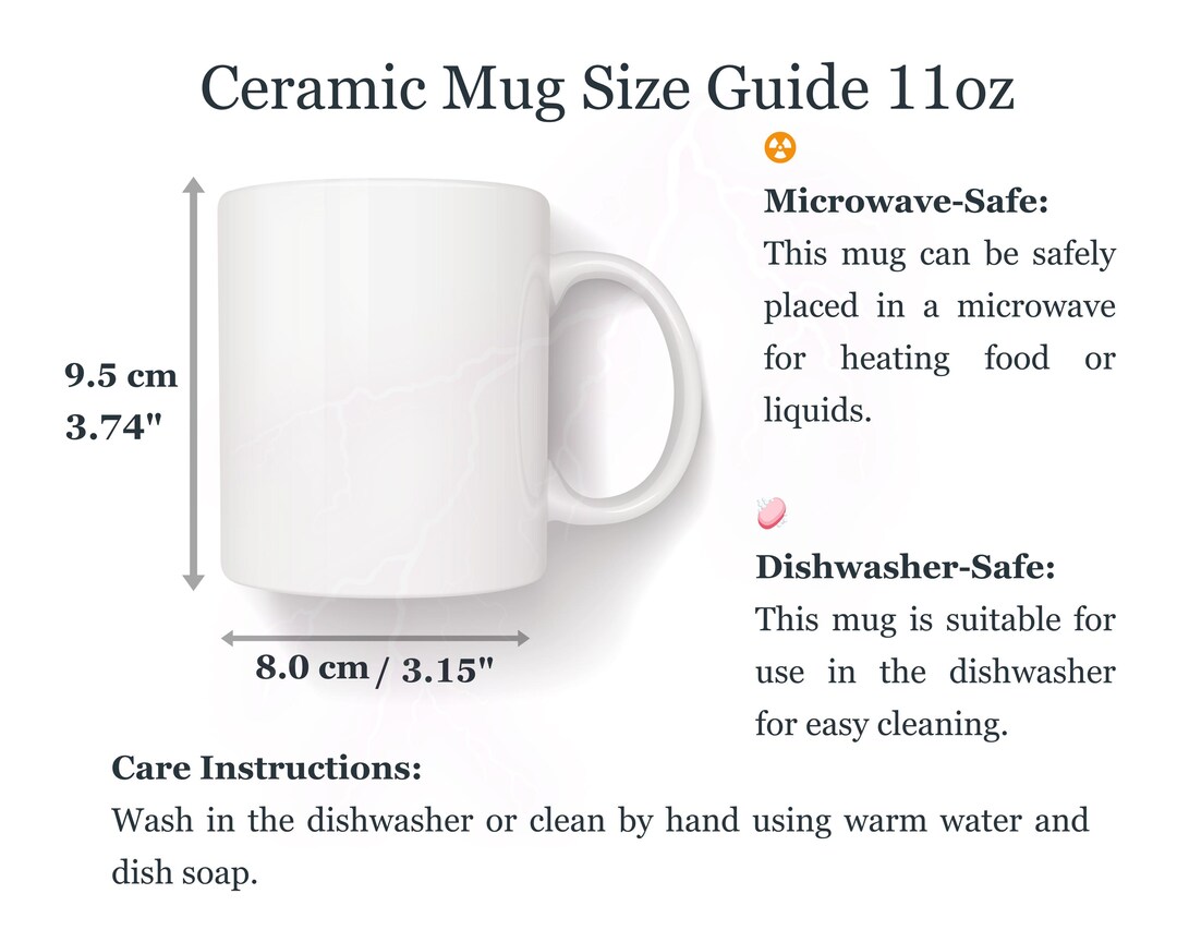 Ceramic Mug Size Guide: 11oz Mug Chart (digital Download) - Etsy
