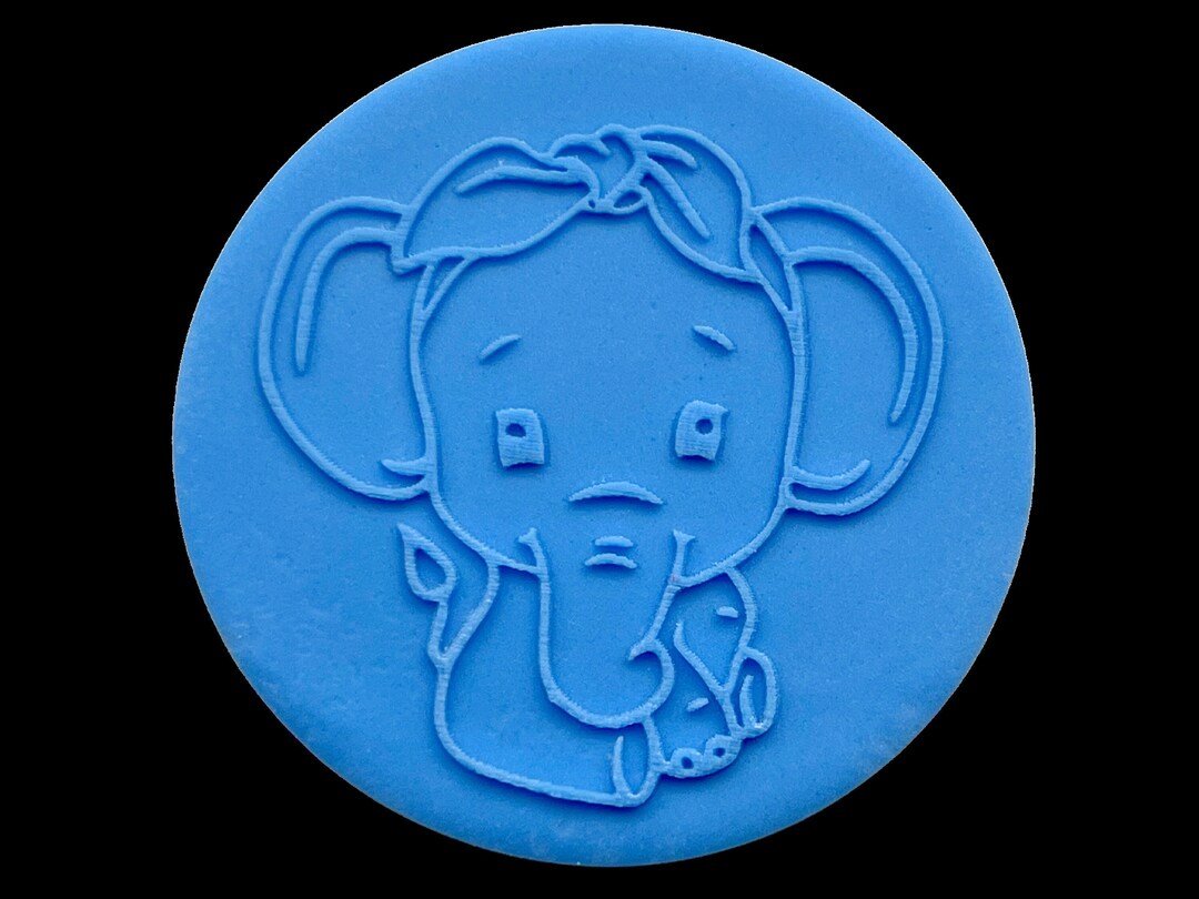 Elephant Themed Cake Debosser Embosser Cookie Stamp Fondant - Etsy