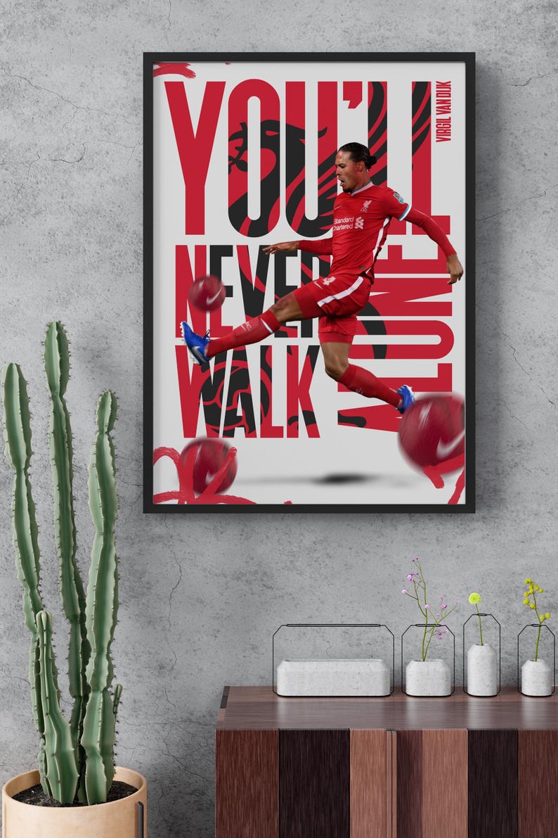 Virgil Van Dijk Liverpool Poster Download - Etsy