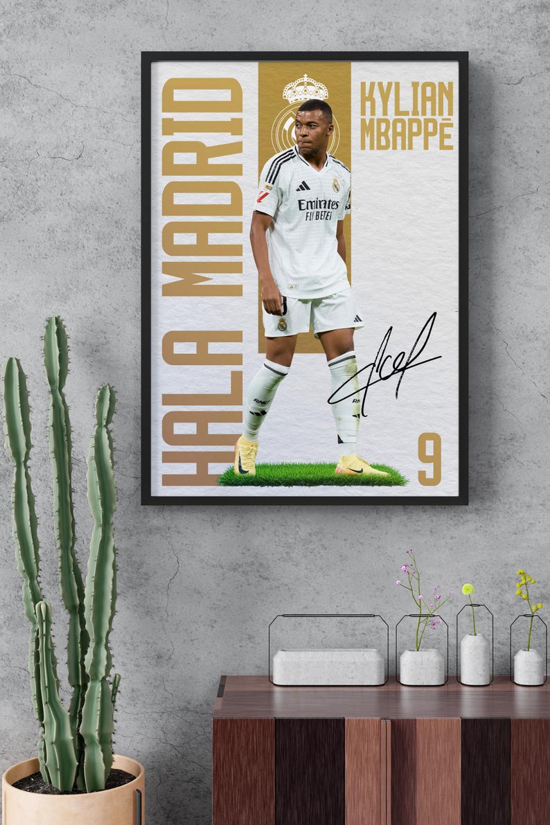 Kylian Mbappe Real Madrid Poster Download - Etsy