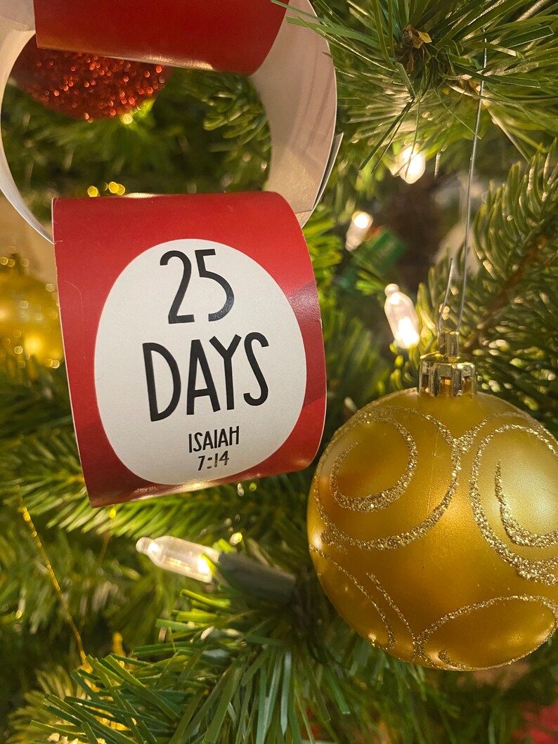 Christmas Countdown Chain, Christmas Scripture Countdown, Christian Countdown Chain, Christian ...