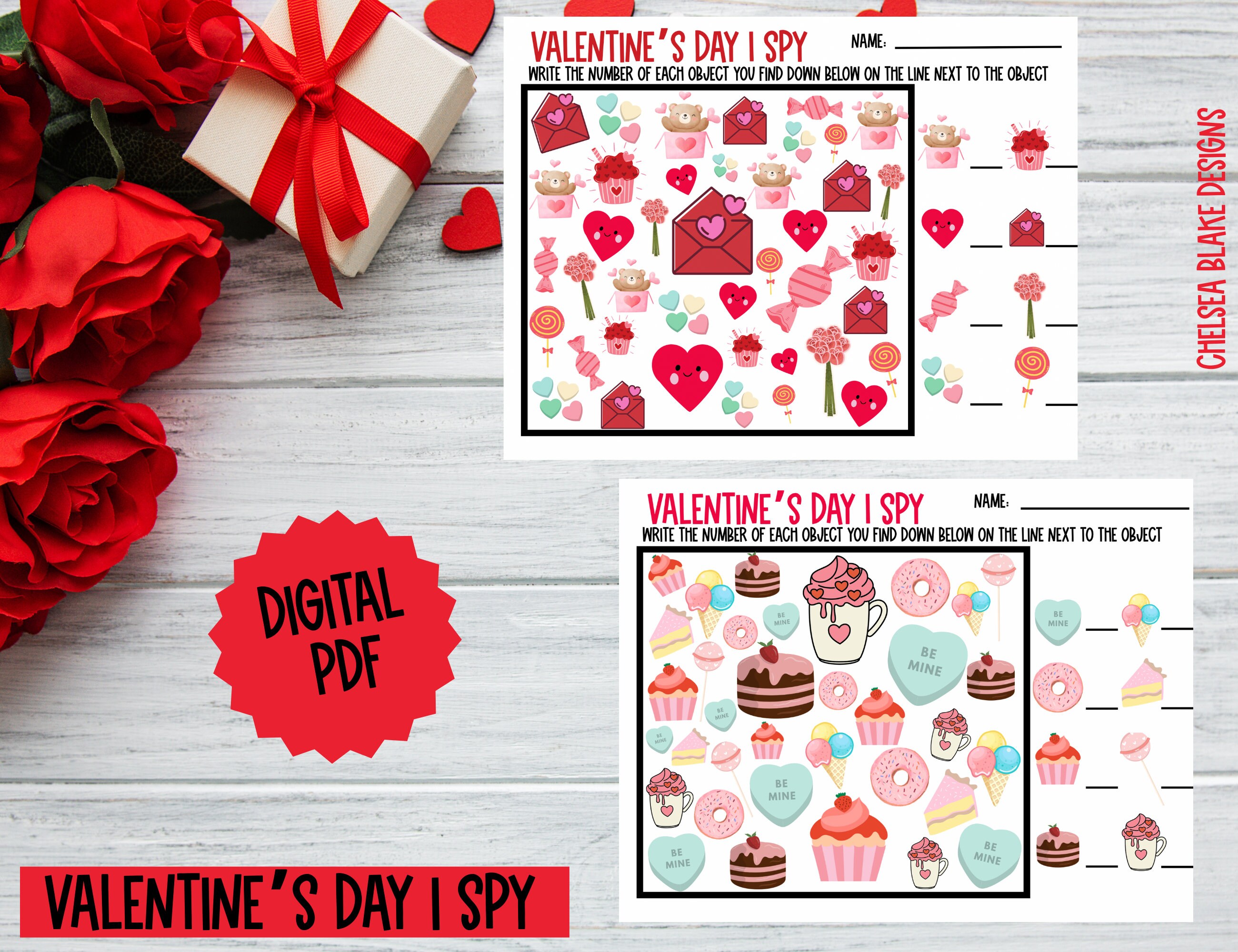 Valentine's Day I Spy, Valentine's Day Activity, Valentine's Day Kids ...