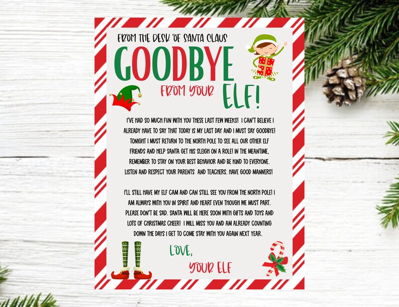 Elf Letter Set, Hello Letter From Elf, First Time New Elf Letter, Good ...