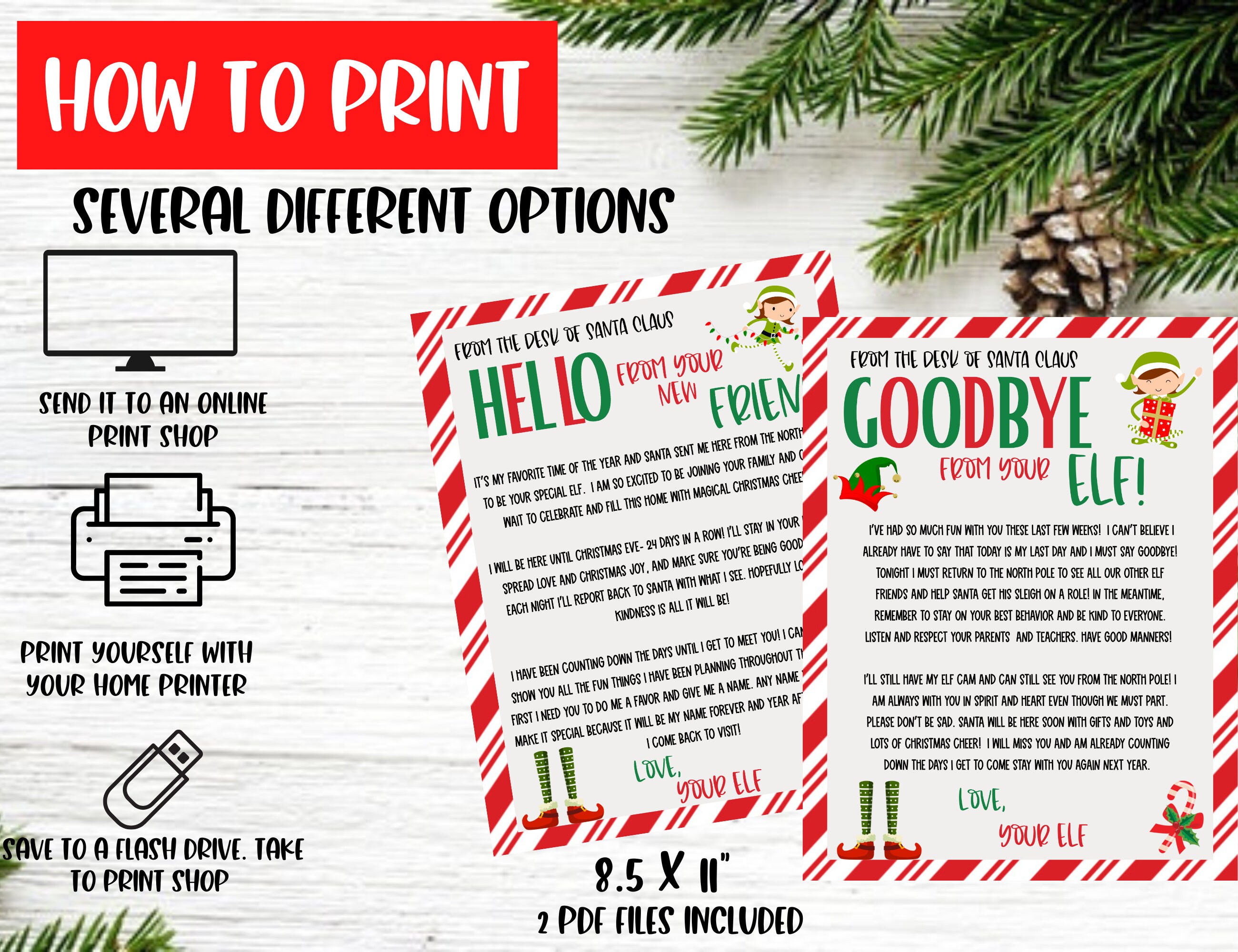 Elf Letter Set, Hello Letter From Elf, First Time New Elf Letter, Good ...