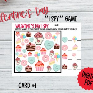 Valentine's Day I Spy, Valentine's Day Activity, Valentine's Day Kids ...