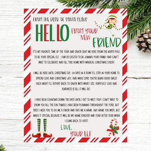 Elf Letter Set, Hello Letter From Elf, First Time New Elf Letter, Good ...