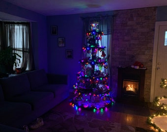 Rotating Christmas Tree Village Display - Etsy