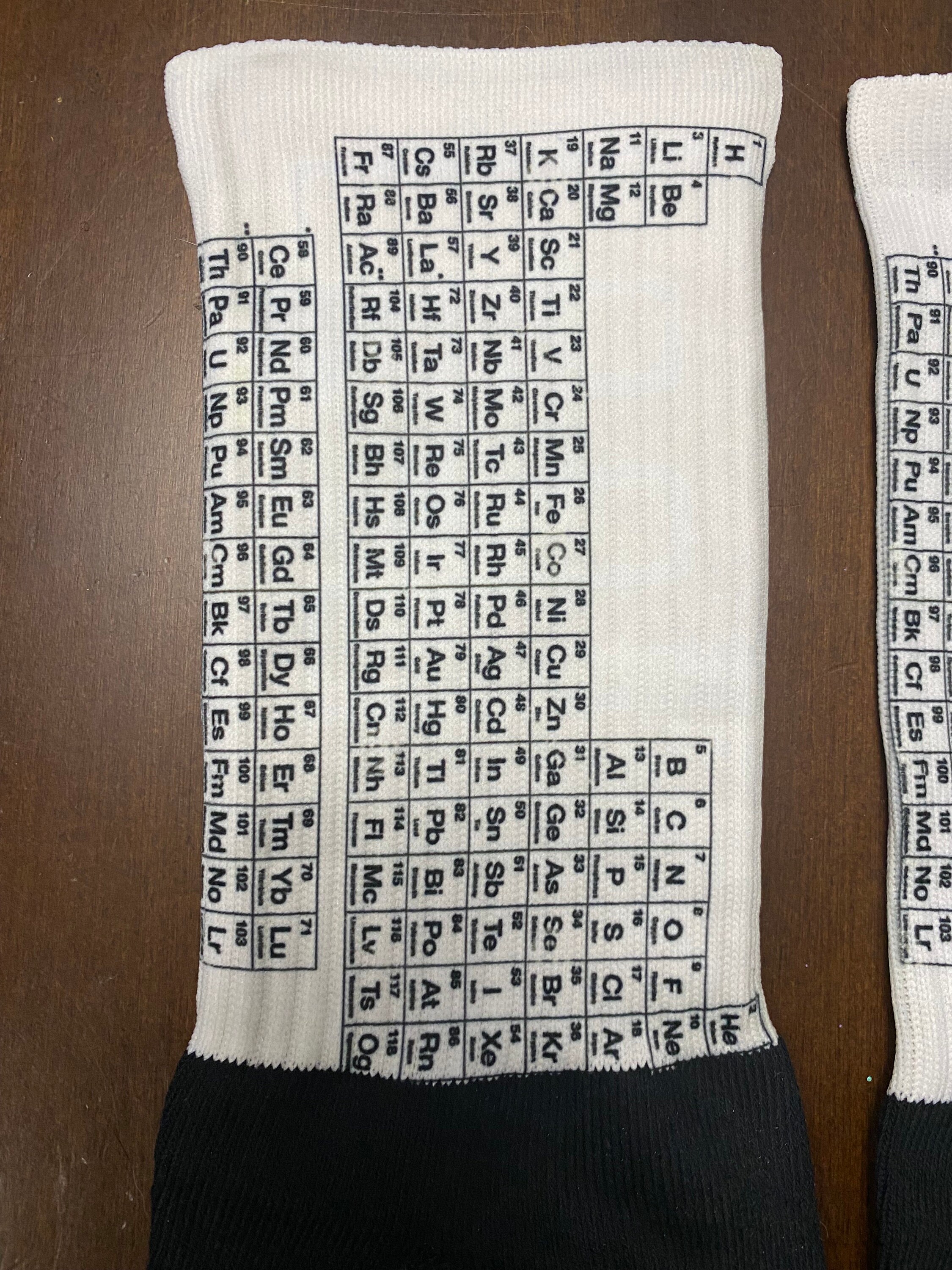 Periodic Table of the Elements Atomic Chemistry Socks- Not Just for ...