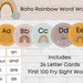 Boho Rainbow Word Wall Digital Download Spring Classroom | Etsy