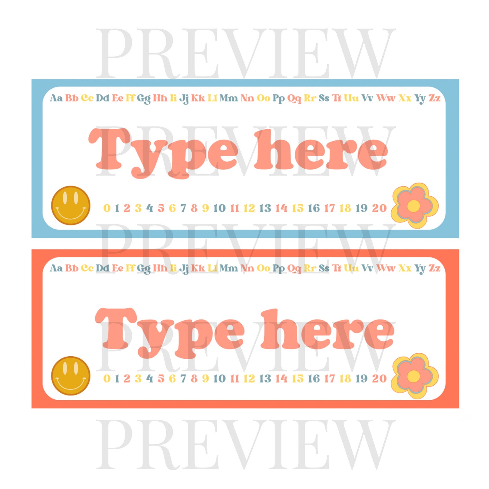 Groovy Boho Name Tags Editable in Powerpoint Class Decor - Etsy