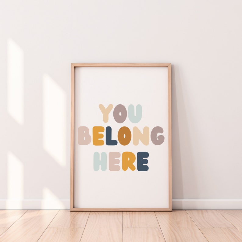 Classroom You Belong Here Signs Affirmation Station Classroom Decor ...