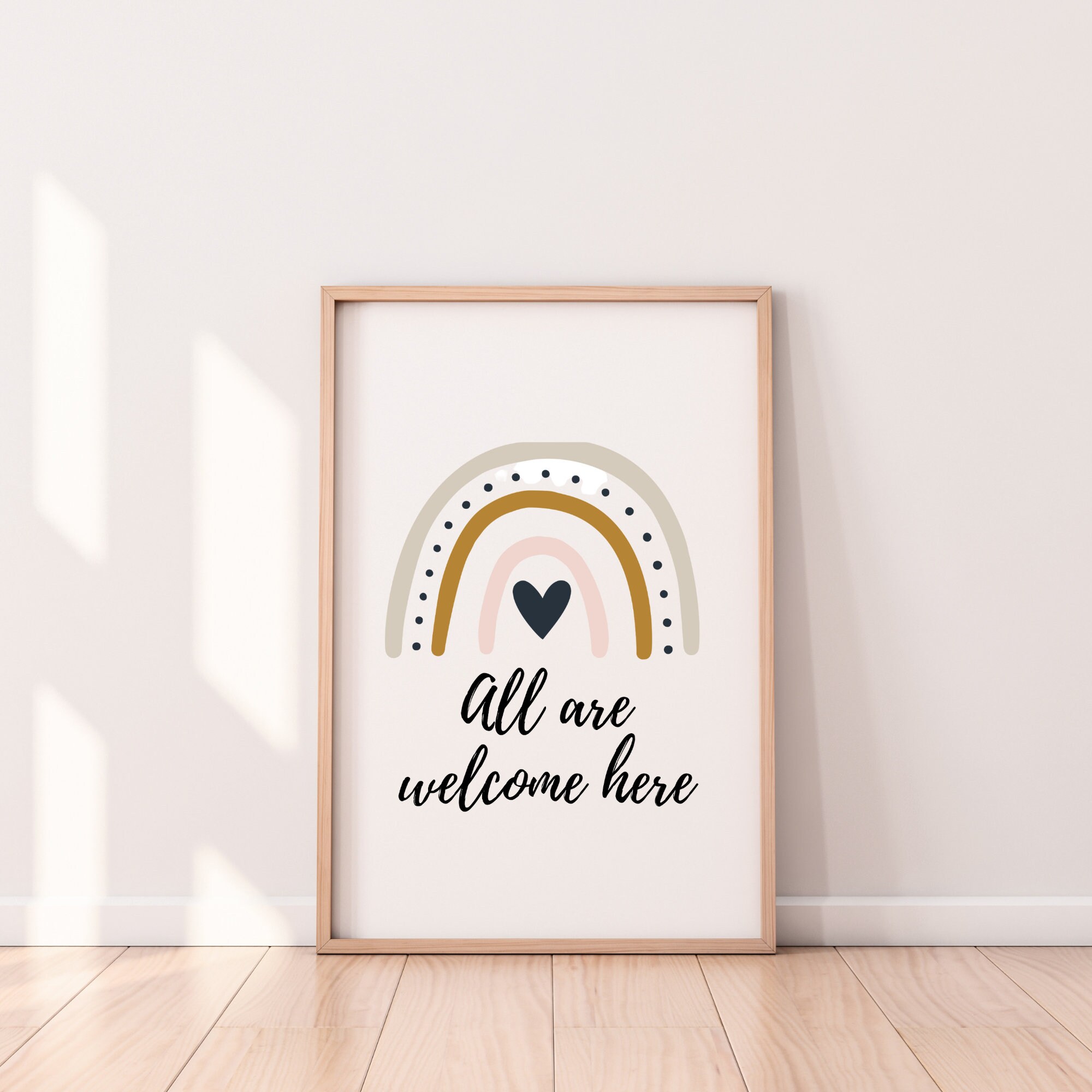 Boho Rainbow Welcome Signs Set of 4 Class Decor Classroom - Etsy