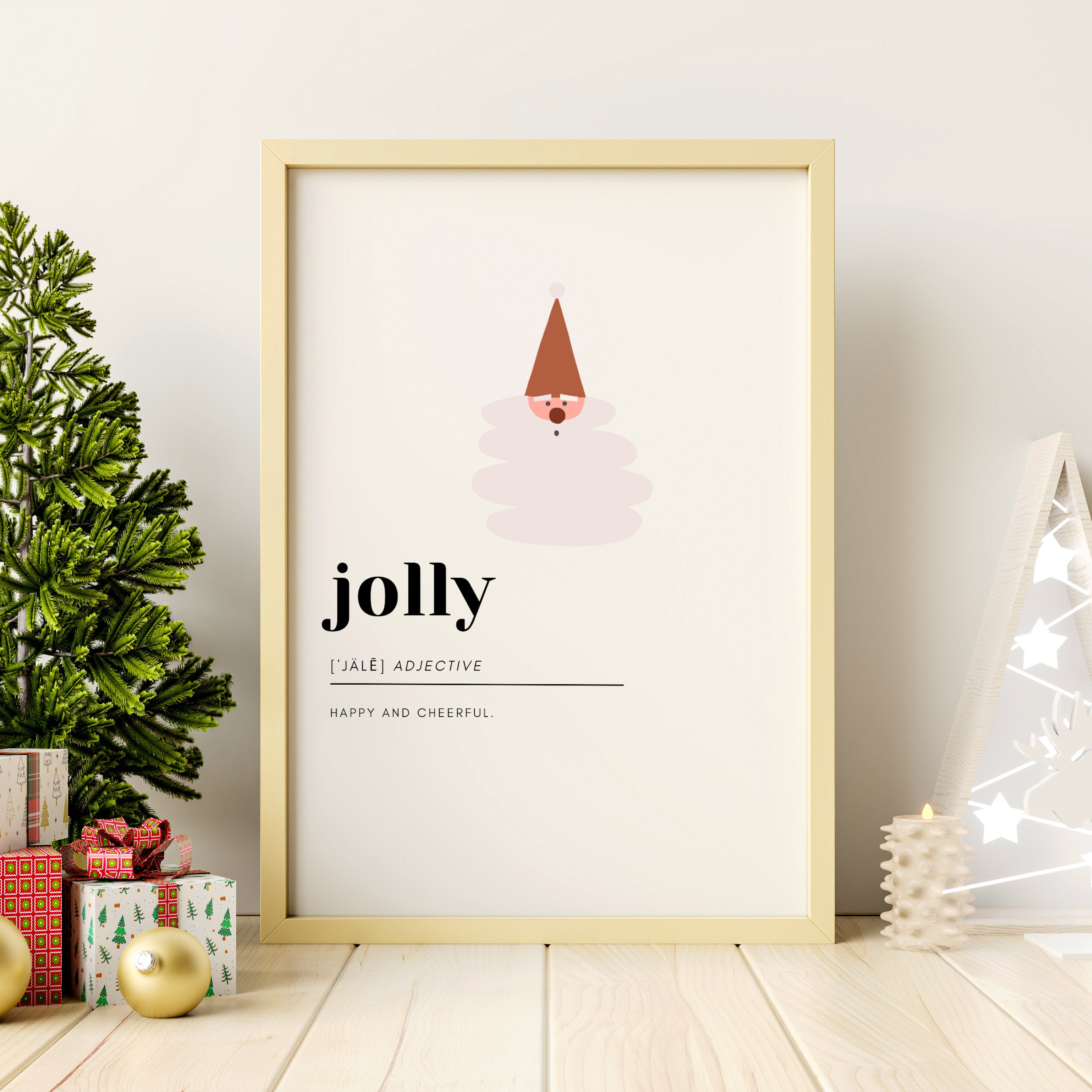 Jolly Definition Print Christmas Decor Instant Digital Download High ...