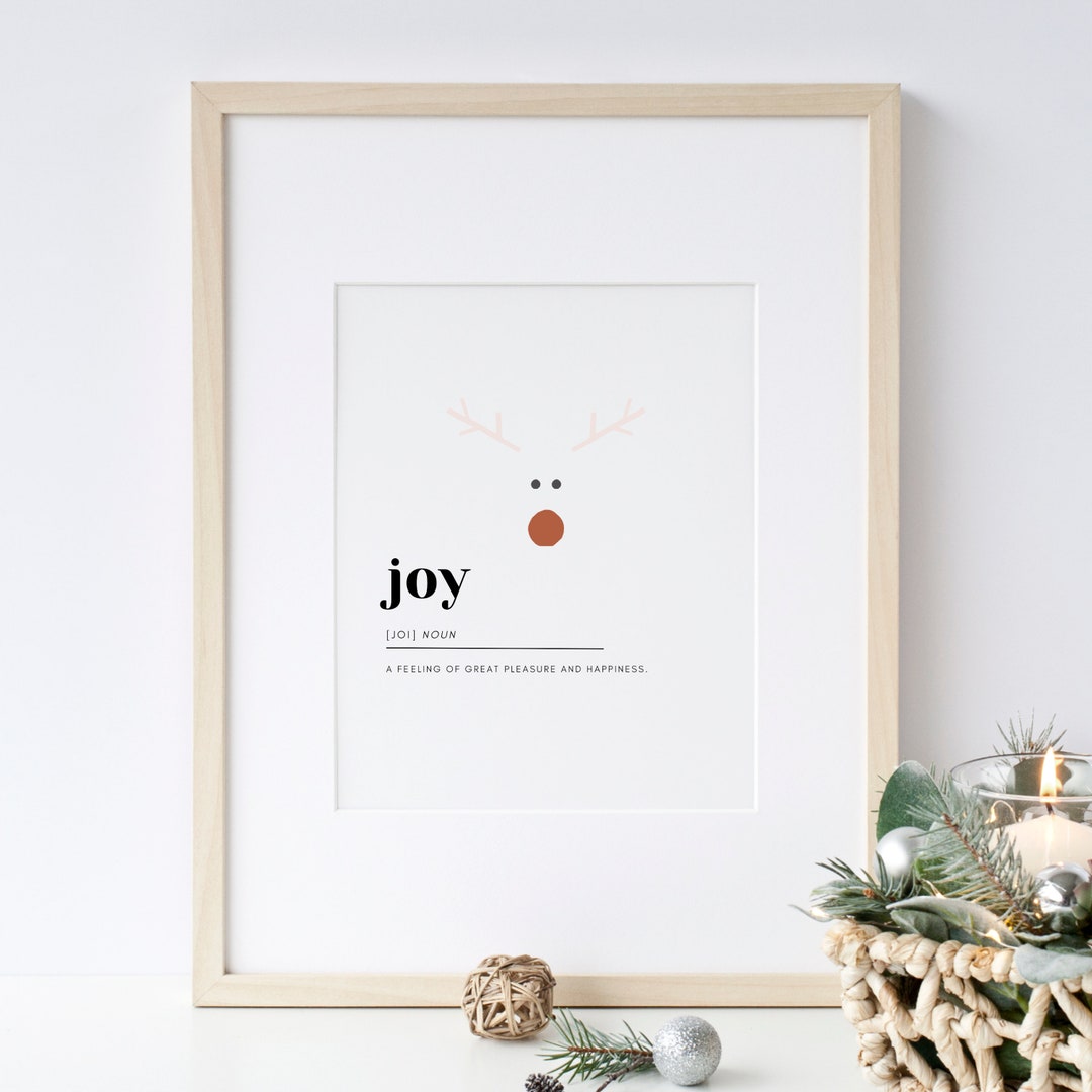 Joy Definition Print Christmas Decor Instant Digital Download High ...
