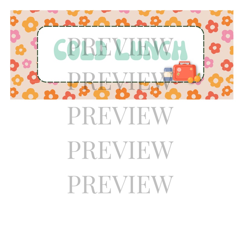 Groovy Retro Daily Lunch Count System | Digital Download | Back to ...