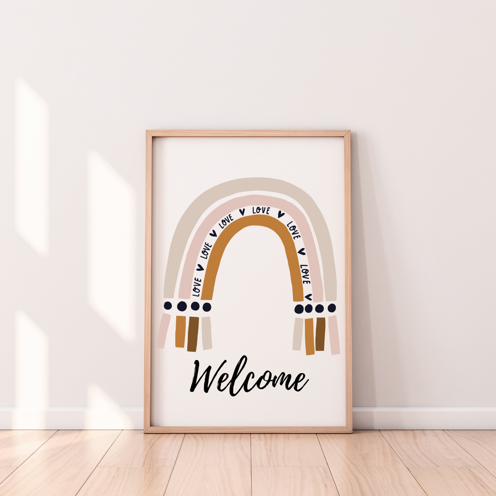 Boho Rainbow Welcome Signs Set of 4 Class Decor Classroom - Etsy