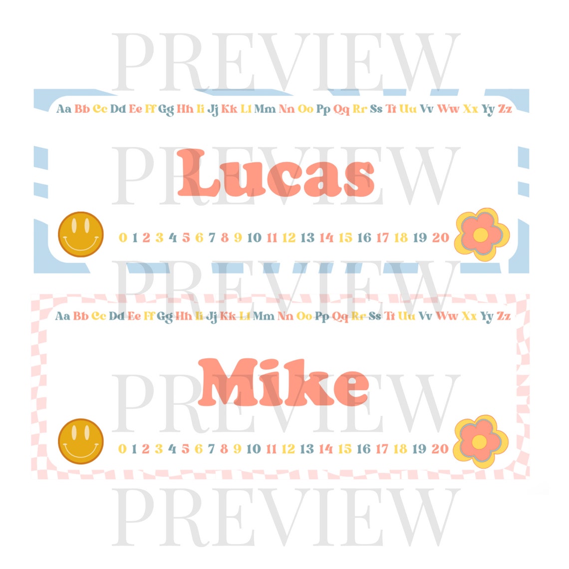 Groovy Boho Name Tags Editable in Powerpoint Class Decor - Etsy