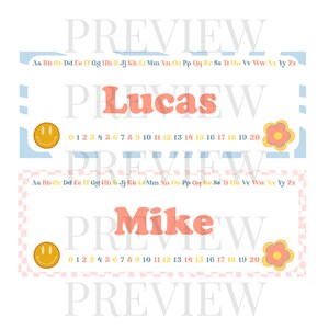 Groovy Boho Name Tags Editable in Powerpoint Class Decor - Etsy