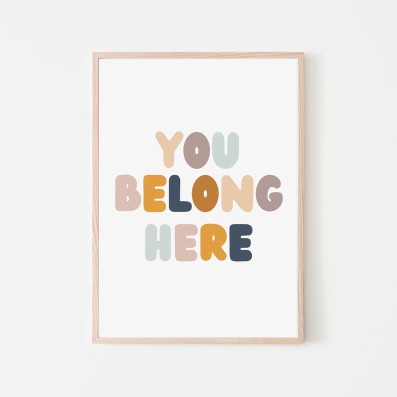 Classroom You Belong Here Signs Affirmation Station Classroom Decor ...