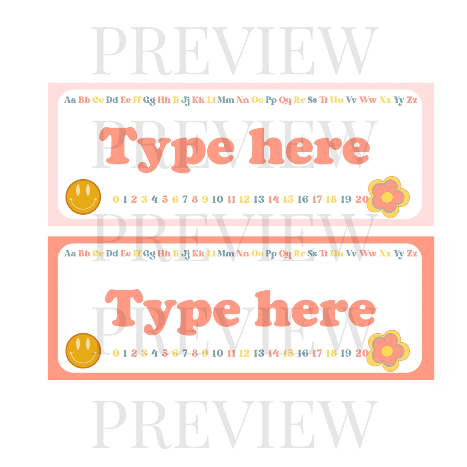 Groovy Boho Name Tags Editable in Powerpoint Class Decor - Etsy