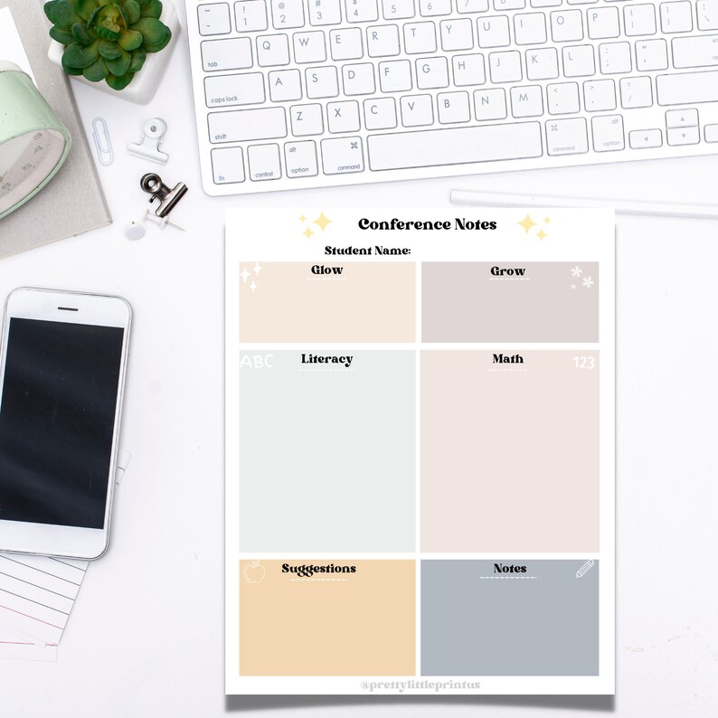 Boho Parent Teacher Conference Form| Digital Download | Edit in ...