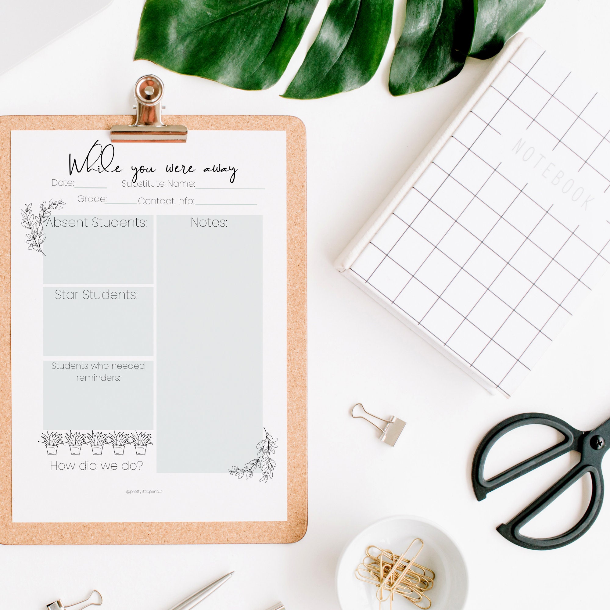 Minimal Plant Substitute Feedback Form Digital Download - Etsy