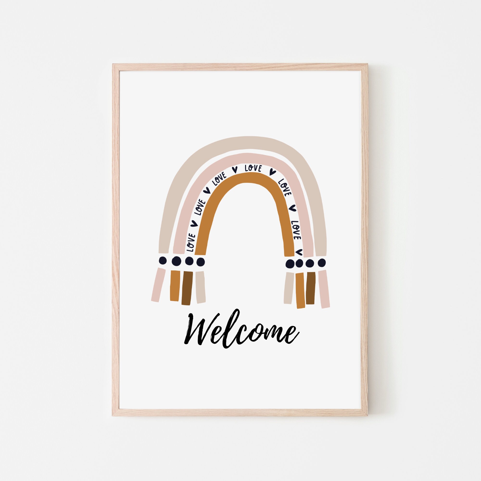 Boho Rainbow Welcome Signs Set of 4 Class Decor Classroom - Etsy
