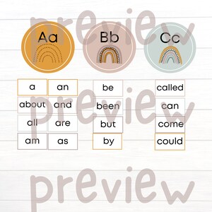 Boho Rainbow Word Wall Digital Download Spring Classroom - Etsy