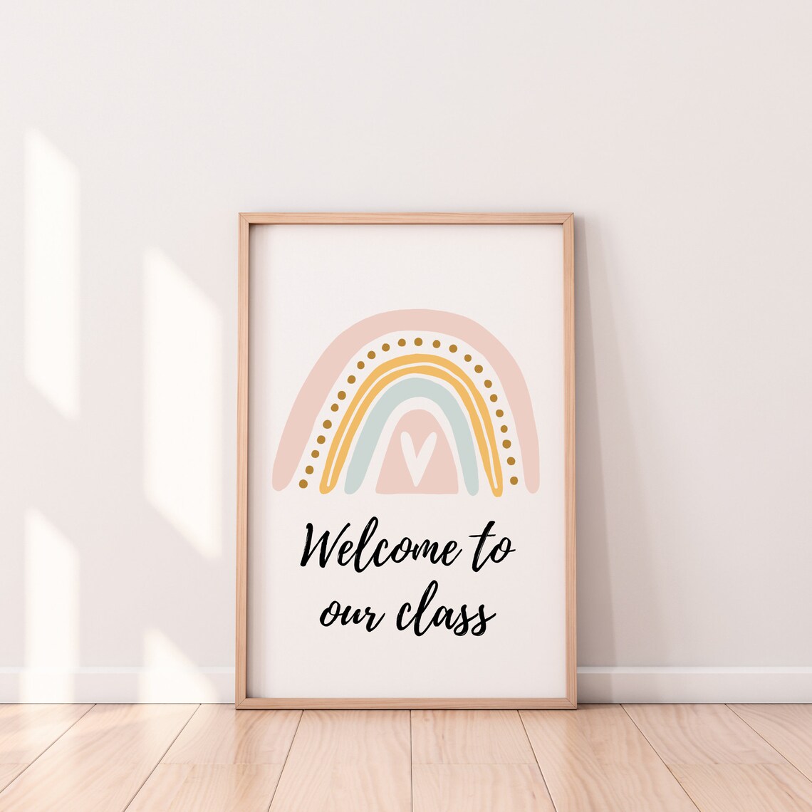 Boho Rainbow Welcome Signs Set of 4 Class Decor Classroom - Etsy