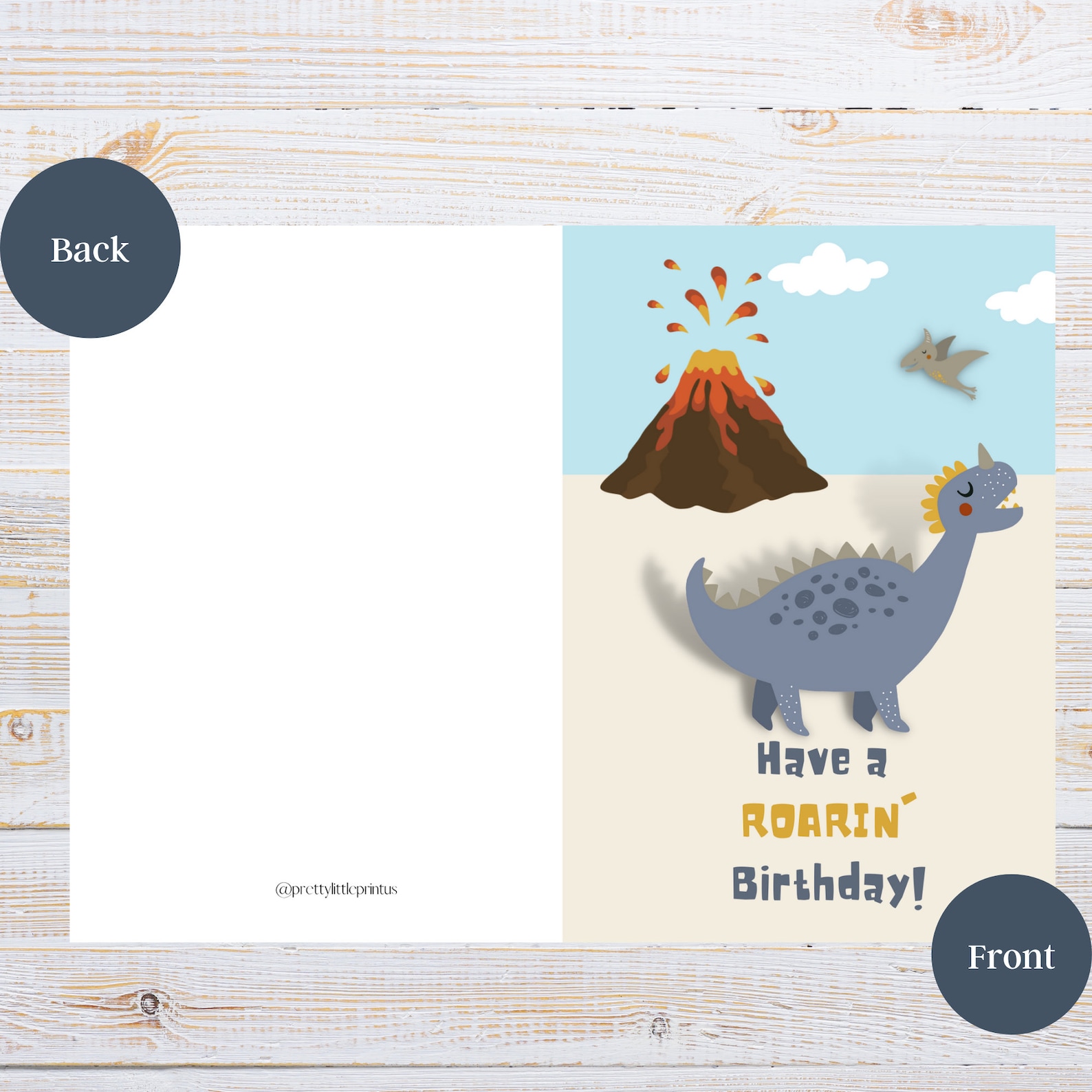 Birthday Card Printable Dinosaur Birthday Card Birthday Card for Boy ...