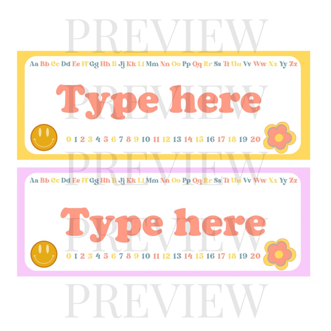 Groovy Boho Name Tags Editable in Powerpoint Class Decor - Etsy