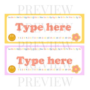 Groovy Boho Name Tags Editable in Powerpoint Class Decor - Etsy