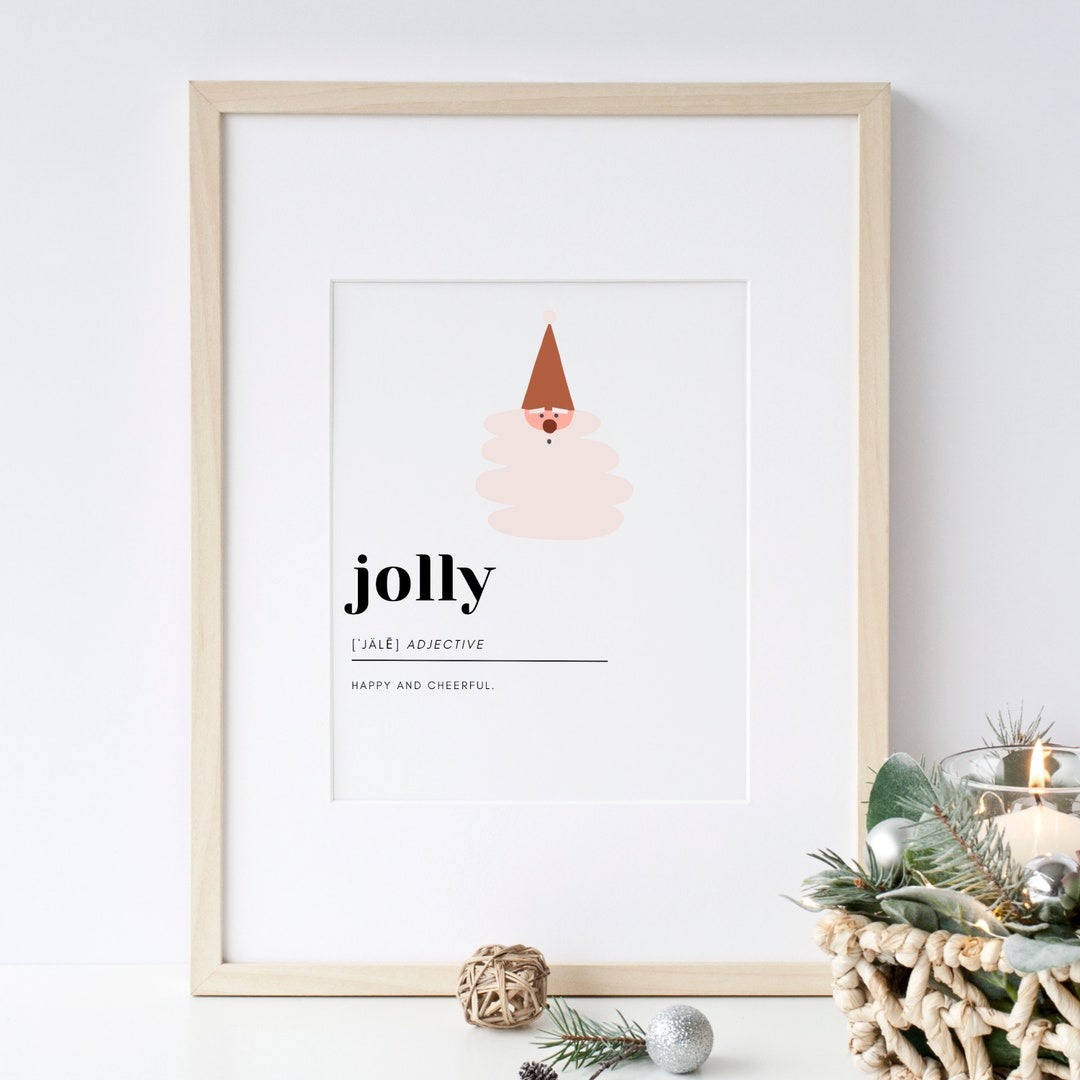 Jolly Definition Print Christmas Decor Instant Digital Download High ...