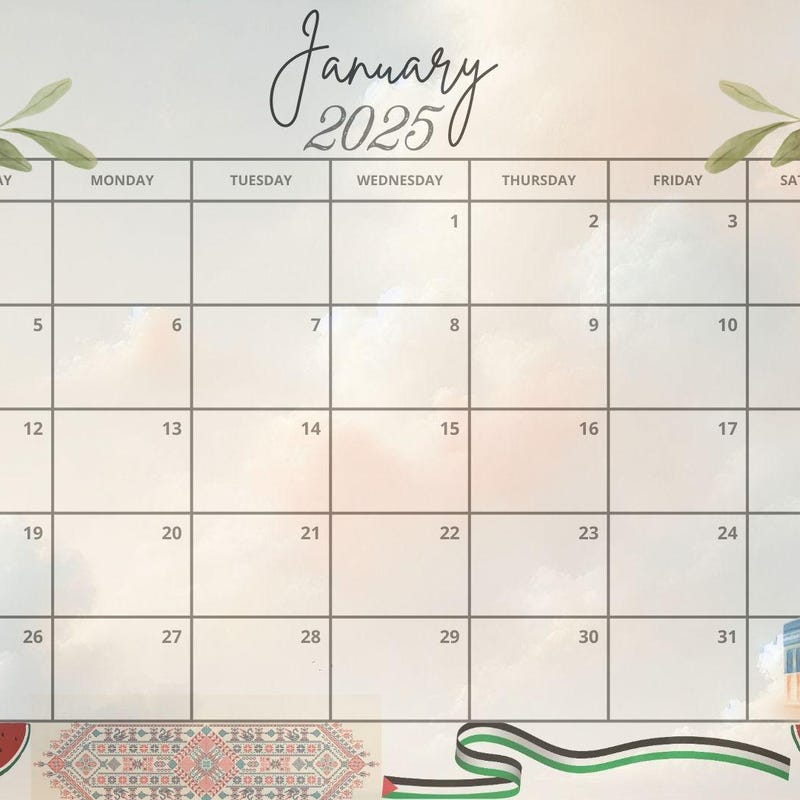 Free Calendar 2025 to Print - Etsy