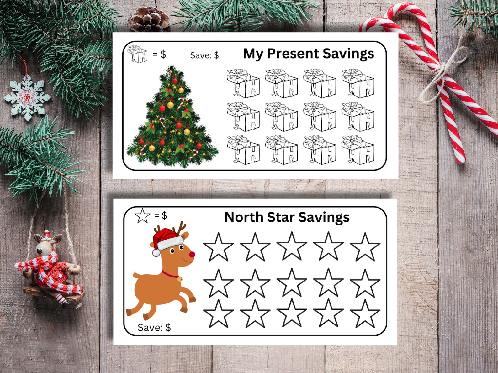 Christmas Savings Challenge Printable Progress A6 Mini Savings Tracker ...