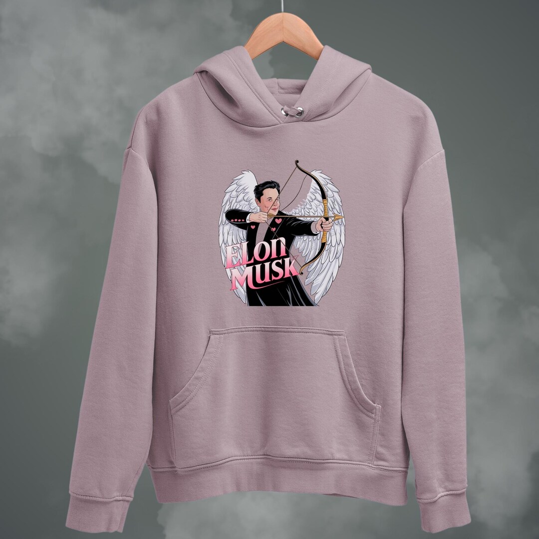 Elon Musk as Cupid Valentines Day Sweatshirt, Valentine Hoodie, Funny ...