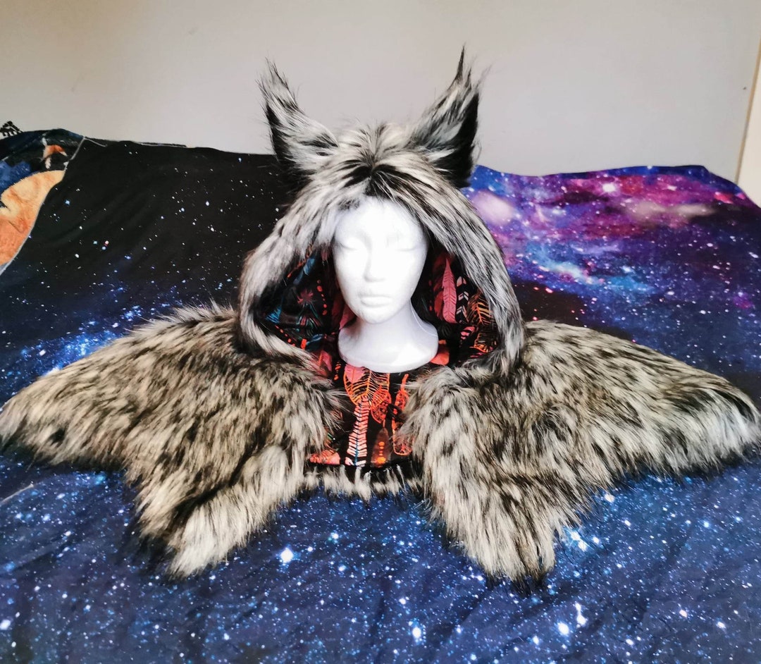 Dreamcatcher Wolf Spirit Animal Shawl Mantle Hood - Etsy
