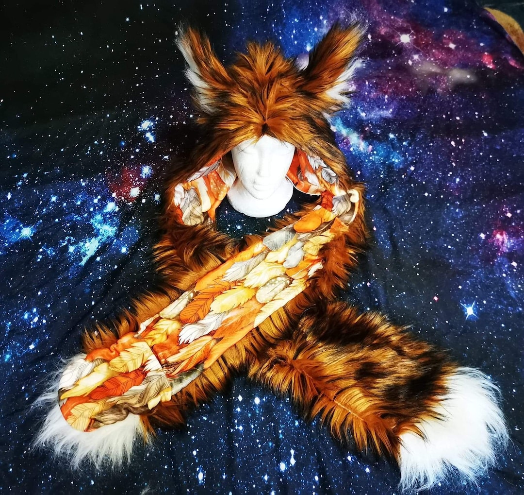 Pheonix Fox Spirit Animal Hood - Etsy