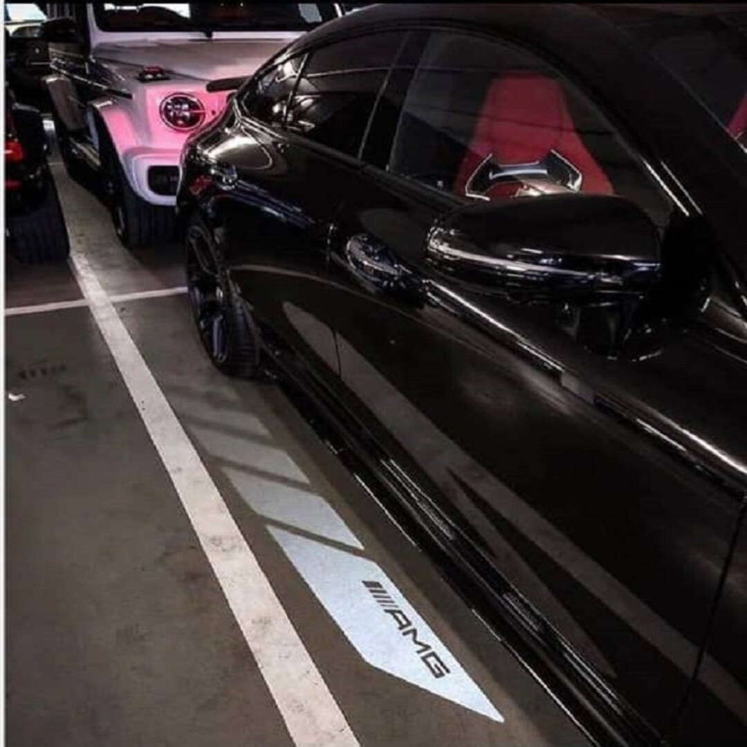 2X Led Puddle Light Side Mirror Logo Projector Lights for Mercedes AMG ...