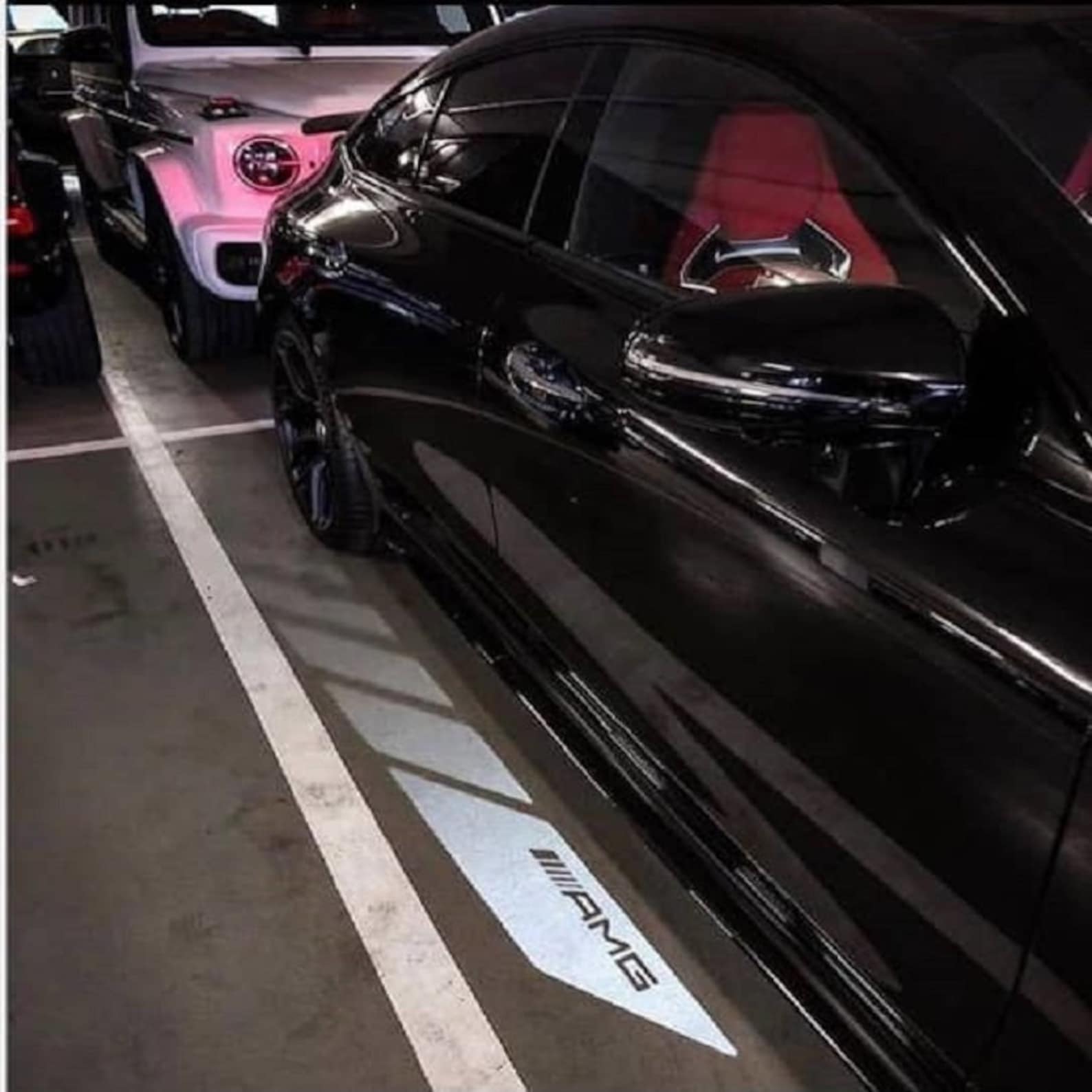 2X Led Puddle Light Side Mirror Logo Projector Lights for Mercedes AMG ...