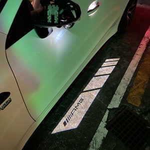 2X Led Puddle Light Side Mirror Logo Projector Lights for Mercedes AMG ...