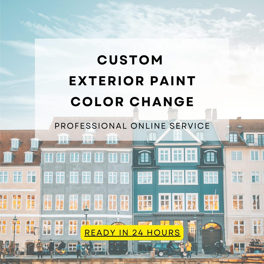 Custom Exterior Facade Color Change, Digital House Painting, Home Color ...