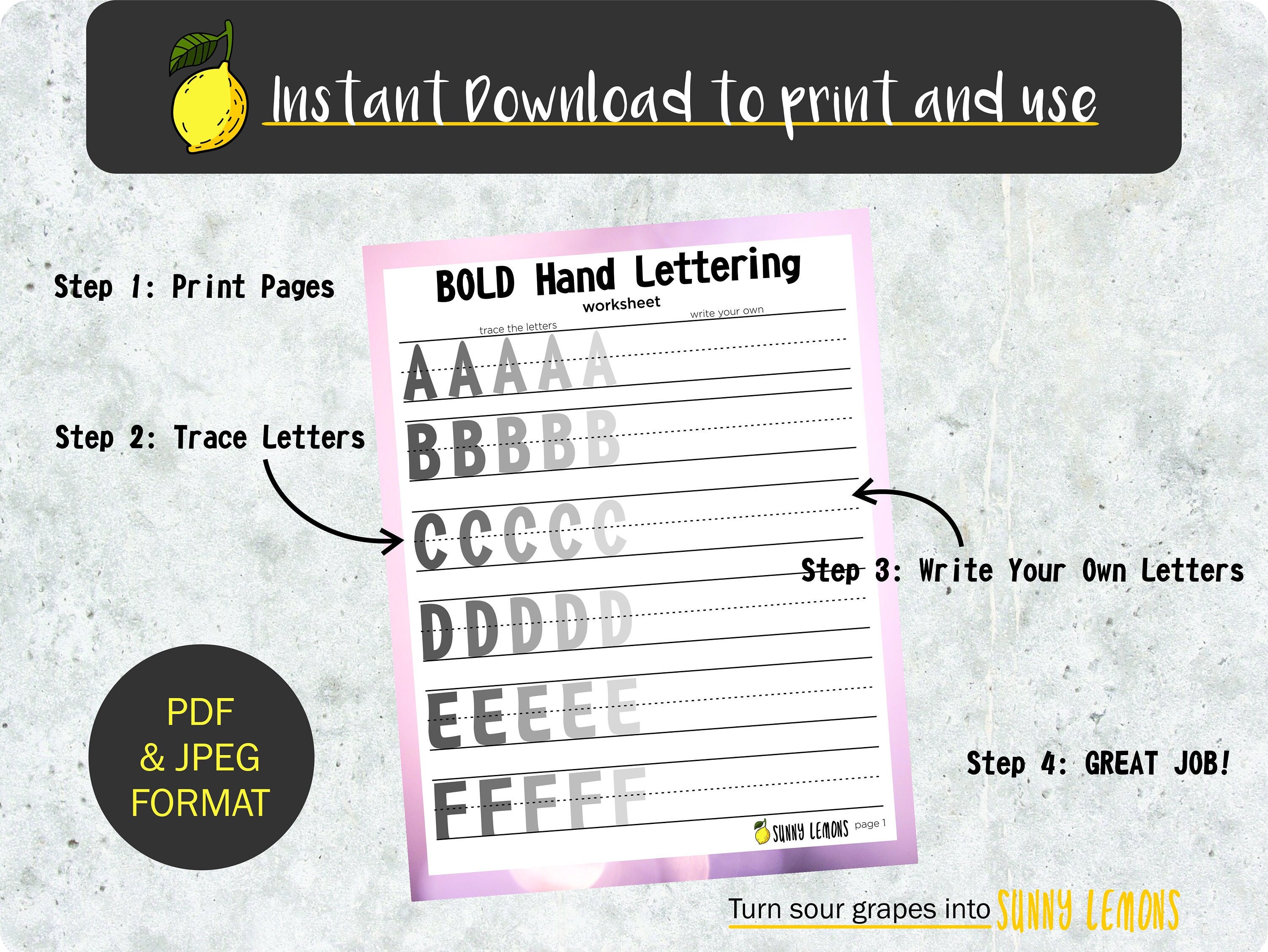 Traceable Hand Lettering Pages - Etsy