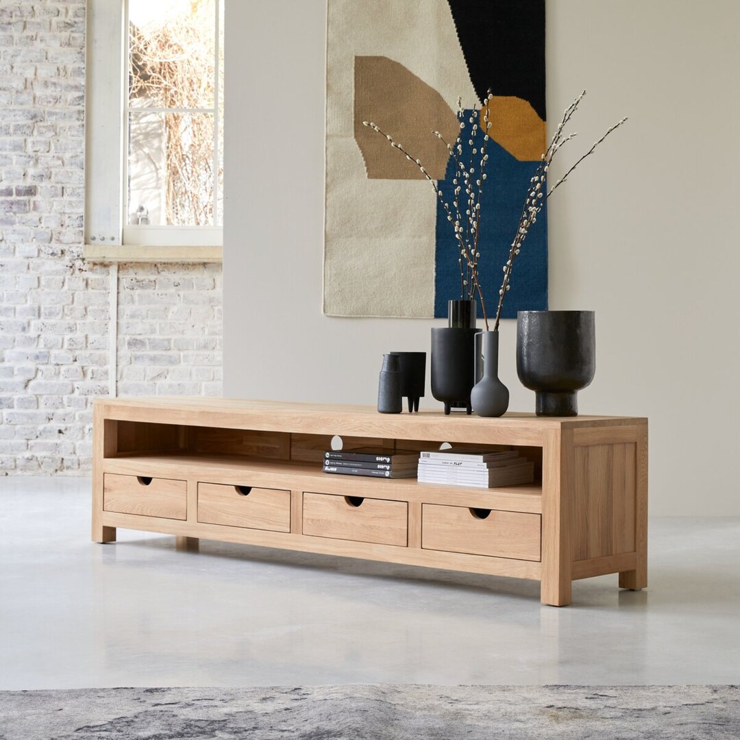 TV Stand 200 Cm Sideboard Furniture Solid Wood - Etsy