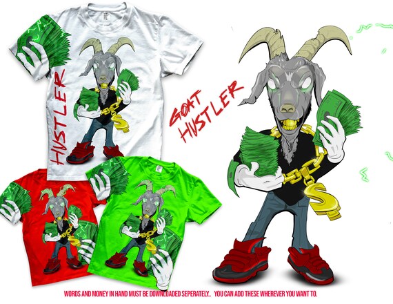 GOAT HUSTLER Edition Hip Hop Style Rap Merch Png - Etsy