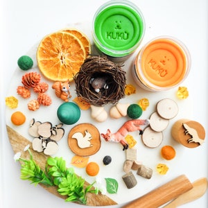 Fox Play Dough Kit. Fall Sensory Activity for Kids. Play Dough Kit With ...